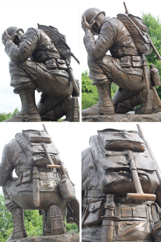 BOKK-43 life size custom bronze army soldier statue for sale - Custom ...